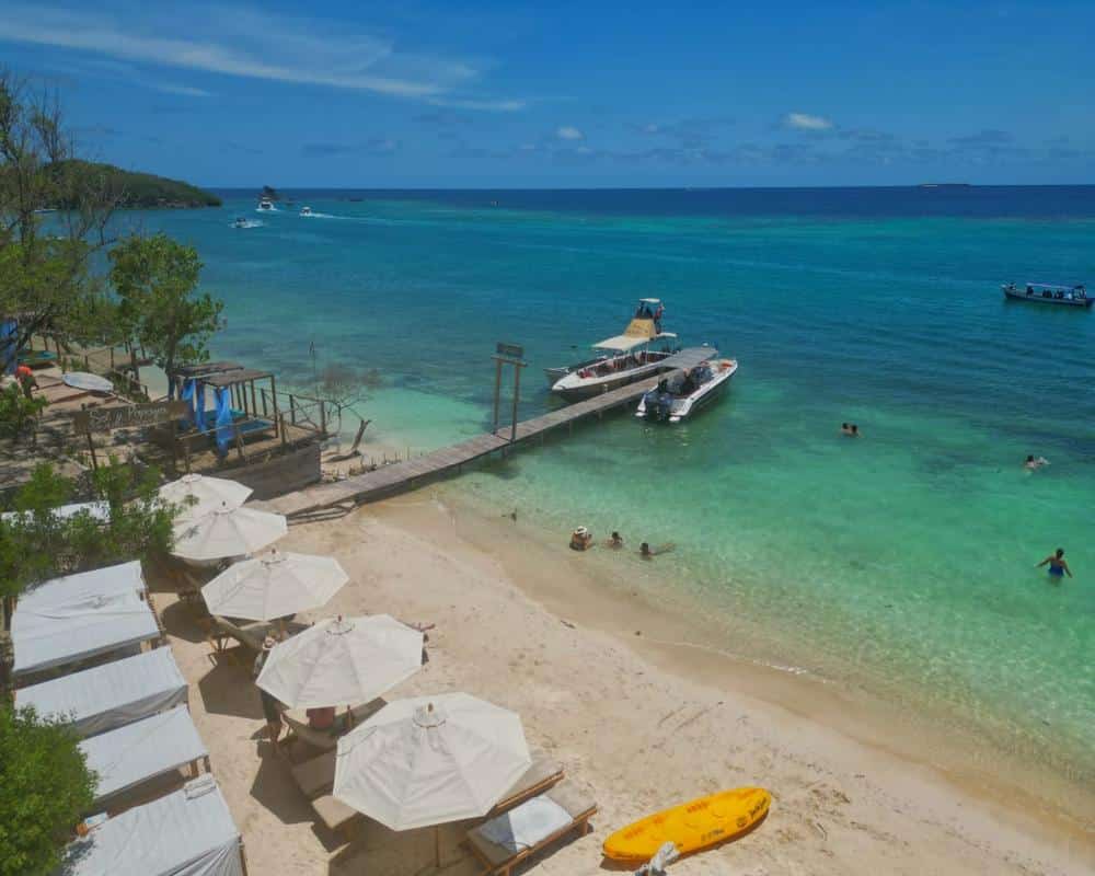 Isla Paue en las Islas del Rosario de Cartagena